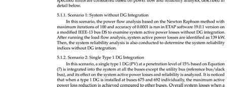 System Reliability Indices For Type 1 Dg Integration Download