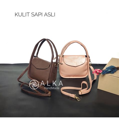 Jual Tas Kulit Wanita Tas Kulit Garut Tas Selempang Jinjing Tas Pesta Shopee Indonesia