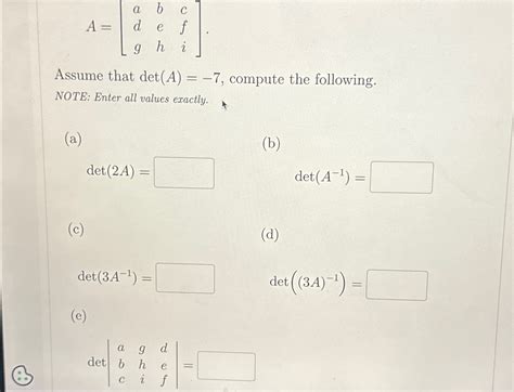 Solved A Abcdefghi Assume That Deta 7 ﻿compute The