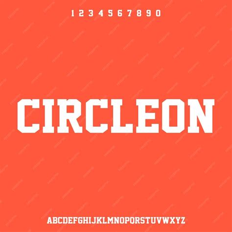 시클레온 circleon 퓨처리스틱 모던 인더스트리얼 폰트 터 글 프리미엄 벡터