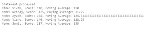 how to compute a moving average in pl sql geeksforgeeks