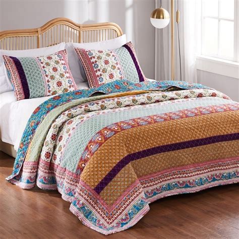 Two Sided Vintage Boho Or Modern Floral Quilt Foter