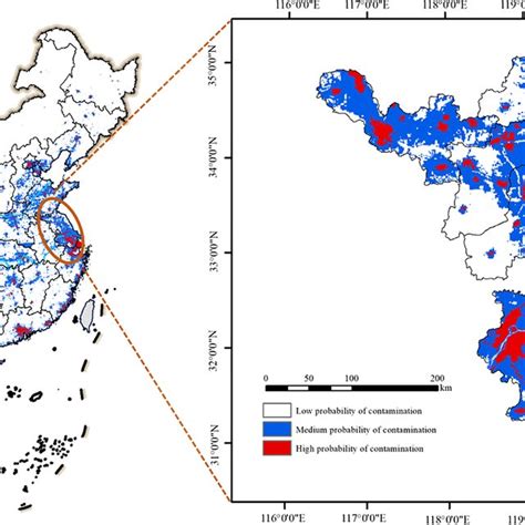 Spatial Distribution Of Contaminated Sites Download Scientific Diagram