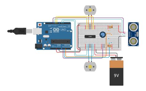 Circuit Design Robo Guia Tinkercad