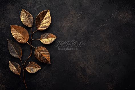 금속 질감과 나뭇잎 이미지 Hd 가지 잎 선 배경 사진 무료 다운로드 Lovepik