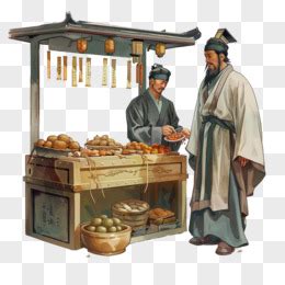 古代商贩图片素材免费古代商贩png设计图片大全图精灵