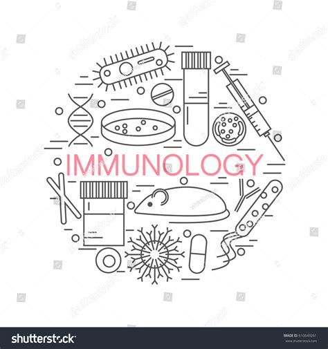 Immunology Research Icons Forming Circle Stock Stock Vector Royalty Free 610649261 Shutterstock