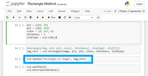 How To Use Rectangle In Opencv