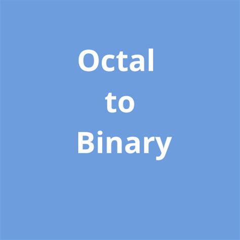 Octal To Binary Tools Help