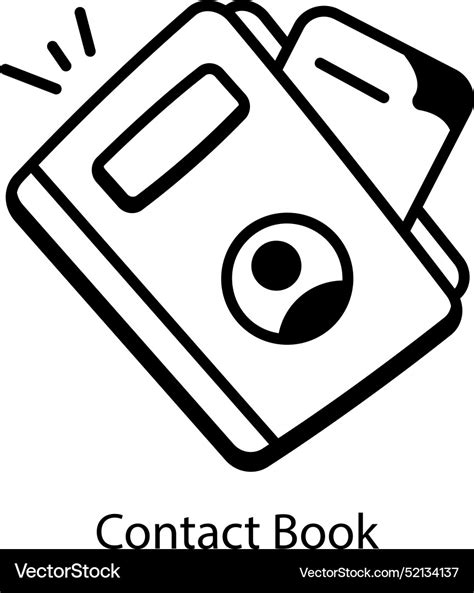 Contact Book Royalty Free Vector Image Vectorstock