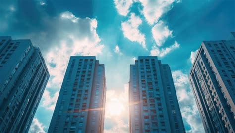 Premium Ai Image A Building With The Sun Shining On It