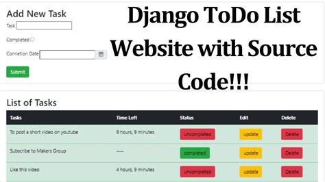 🛑django To Do App Django Task Management With Source Code Youtube