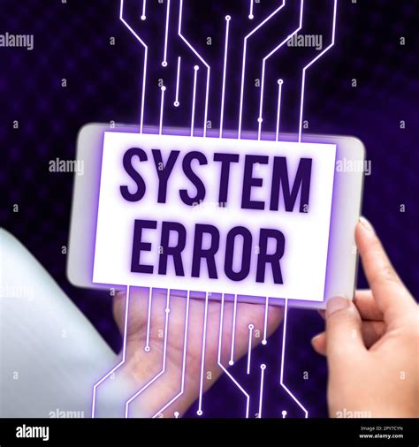 Conceptual Display System Error Word For Technological Failure Software Collapse Crash