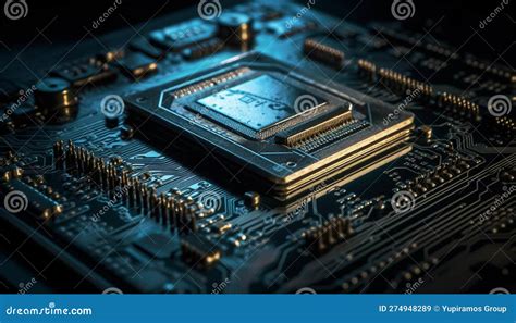 Complex Circuit Board Shows Futuristic Computer Technology Generated By Ai Stock Image Image