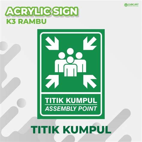Jual Plang Rambu Plang Titik Kumpul Assembly Point 30x40 Cm