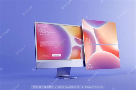 Premium Psd Computer Screen Mockup For Website Design Presentation Showcase