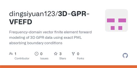 Github Dingsiyuan1233d Gpr Vfefd Frequency Domain Vector Finite