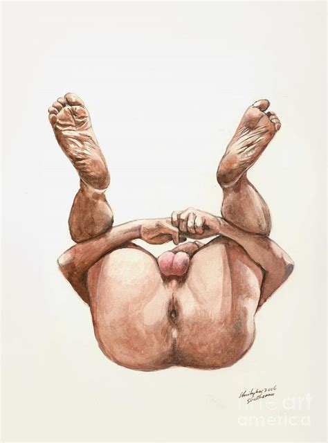 Naked Figure On His Back Painting By Christopher Shellhammer Pixels