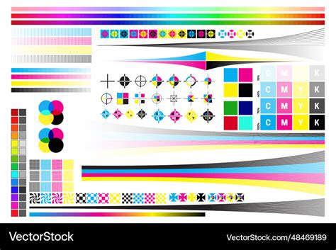 Cmyk Print Calibration With Printing Royalty Free Vector
