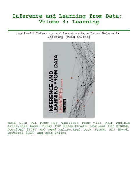Textbook Inference And Learning From Data Volume 3 Learning Read Online