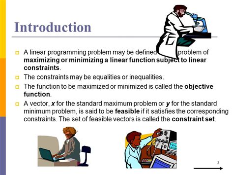 LINEAR PROGRAMMING. 2 Introduction A linear programming problem may be ...
