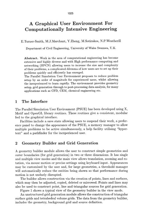 Pdf A Graphical User Environment For Computationally Intensive Engineering