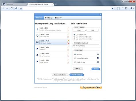 Chrome Web Store Window Resizer Resize Browser Window To Emulate