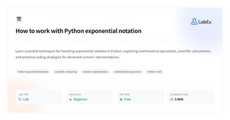 How To Work With Python Exponential Notation Labex