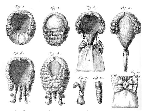 Elegant 17th Century Wigs Collection 1800s Headwear Rococo Era