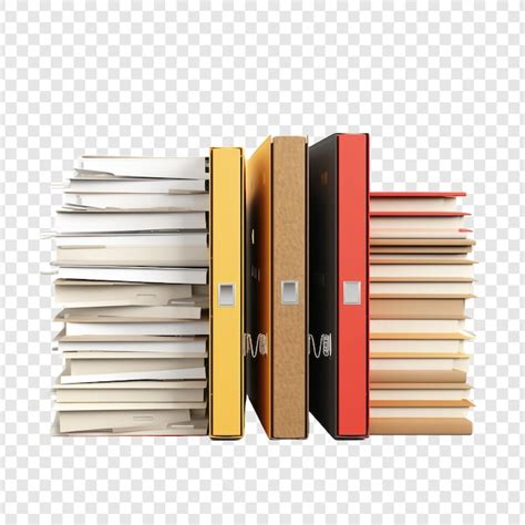 Free PSD Papers Organized In Separate Folders Isolated On Transparent Background