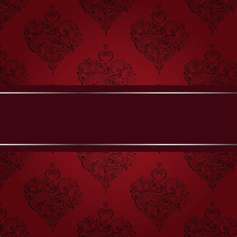 Premium Vector Red Pattern With Burgundy Ribbon And Silver Stripes