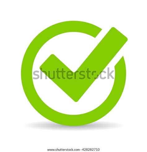 Green Tick Checkbox Vector Illustration Isolated Stock Vector Royalty Free