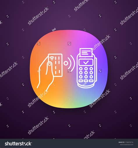 NFC Payment App Icon POS Terminal UI UX User Royalty Free Stock Vector Avopix