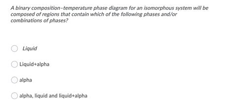 solved a binary composition temperature phase diagram for an