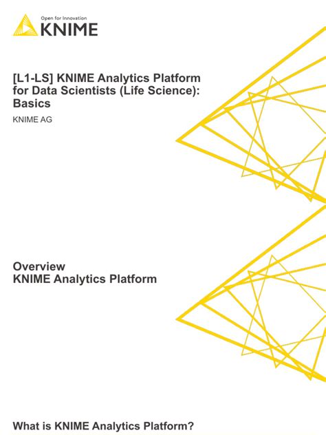 Knime Analytics Platform For Data Scientists Pdf Computer File