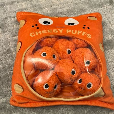 Toys Cheesy Puffs Plush Pillow Plushy Kawaii Food Chibi Bag