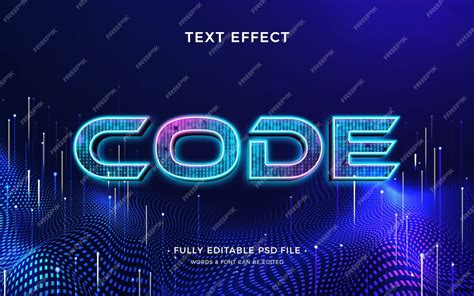 Premium Psd Electronic Code Text Effect