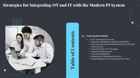 Strategies For Integrating Ot And It With The Modern Pi System Table Of