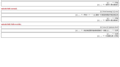 Css Unicode Bidi