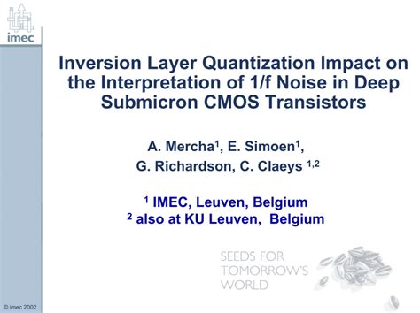PDF Inversion Layer Quantization Impact On The Interpretation Of 1 F