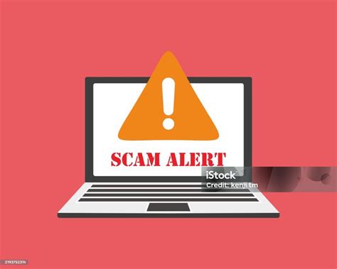 Scam Alert Hacker Attack And Web Security Vector Concept Phishing Scam