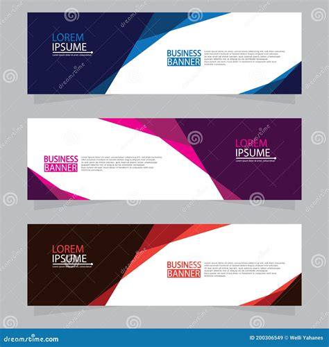 Vector Abstract Design Web Banner Template Web Design Elements Header Design Stock Vector