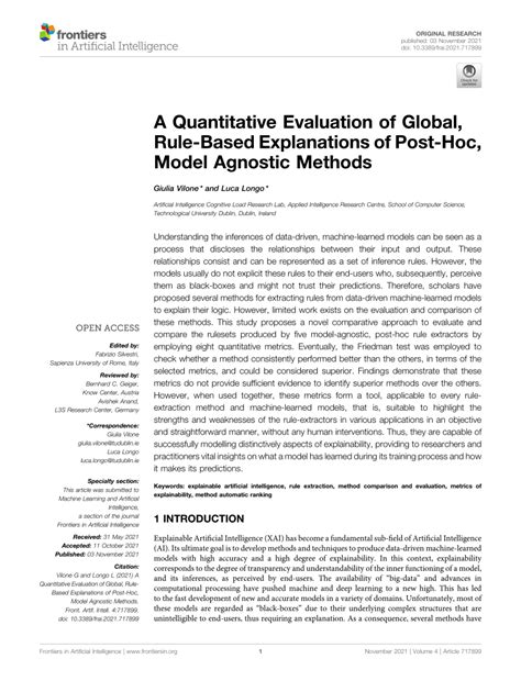 Pdf A Quantitative Evaluation Of Global Rule Based Explanations Of
