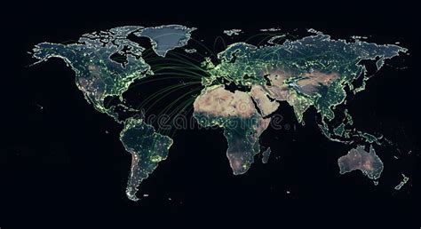 global network connectivity visualizing world data connections and