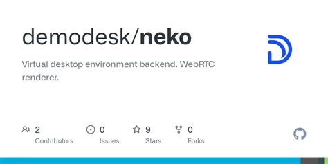 GitHub Demodesk Neko Virtual Desktop Environment Backend WebRTC Renderer