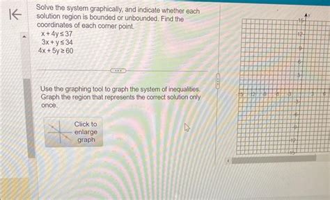 solved solve the system graphically and indicate whether