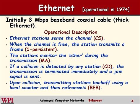 Ethernet Advanced Computer Networks Ethernet Outline Ethernet Binary