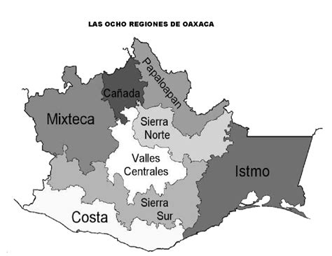 Las 8 Regiones De Oaxaca Geografía Las Ocho Regiones De Oaxaca