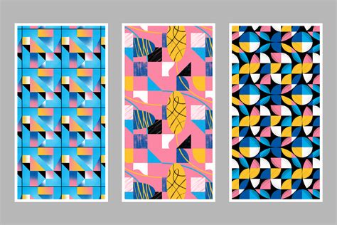 Geometric Textured Seamless Patterns On Behance
