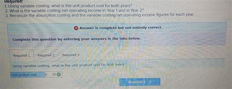 Solved Problem 6 19 Algo Variable Costing Income Chegg Com